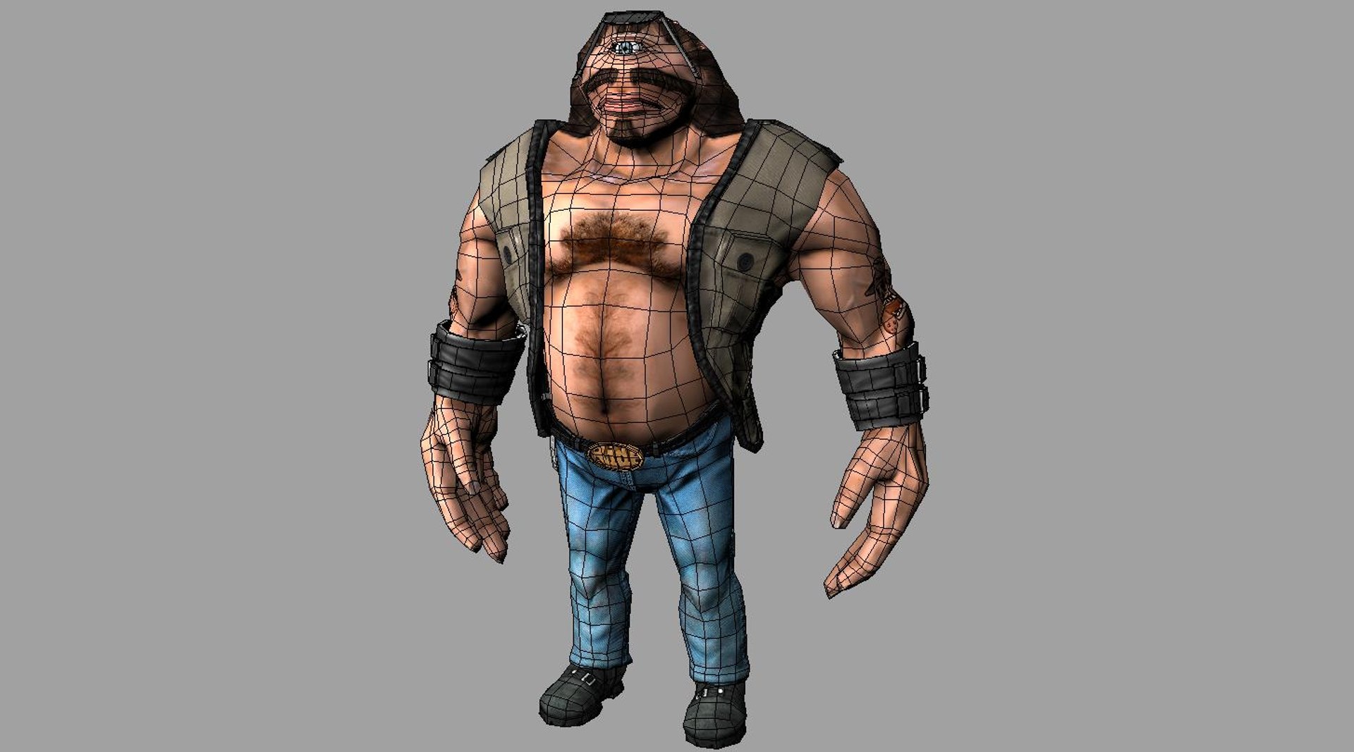 3d Cyclops Biker Character