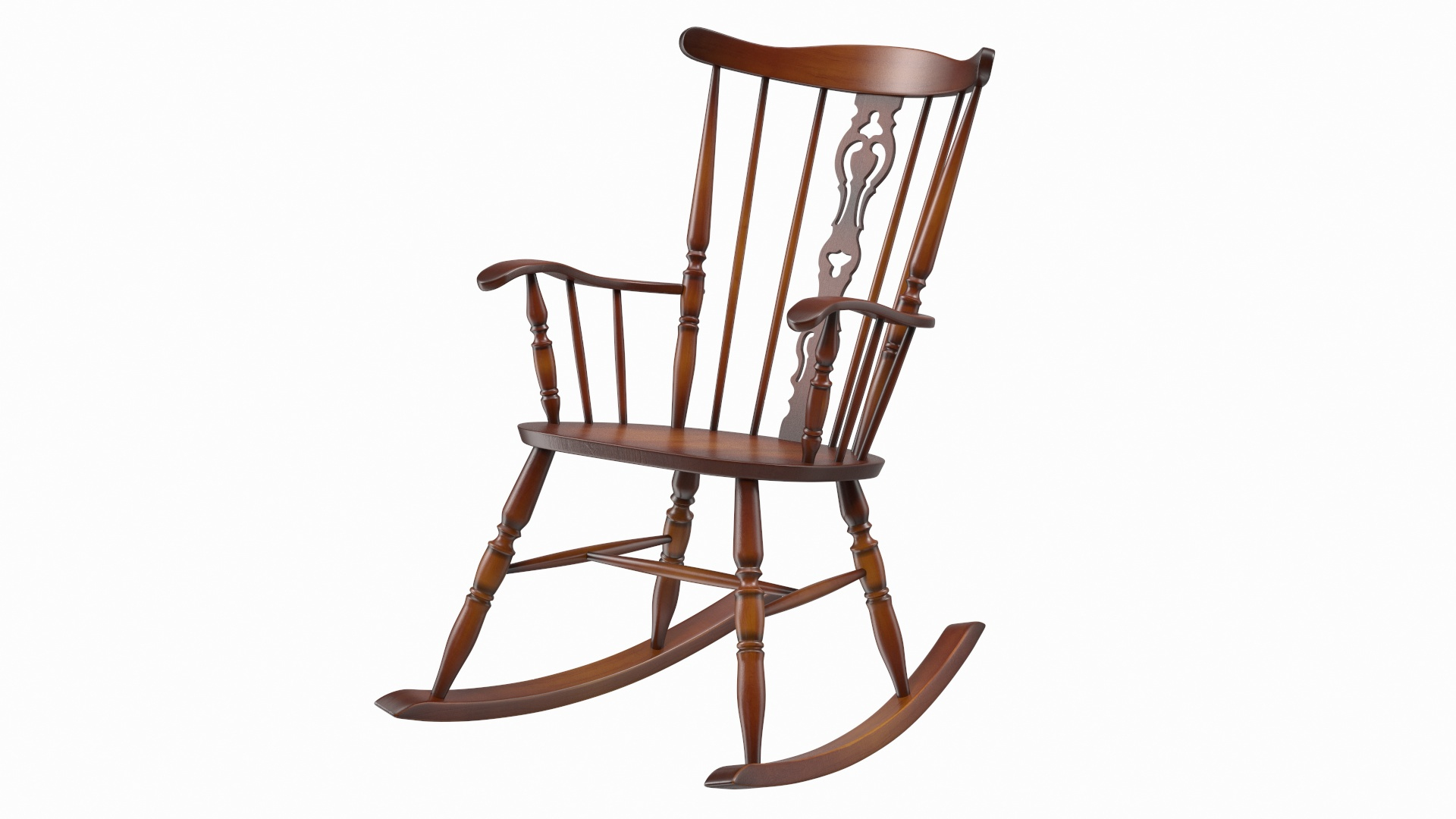 Vintage Wooden Rocking Chair Model - TurboSquid 1511507