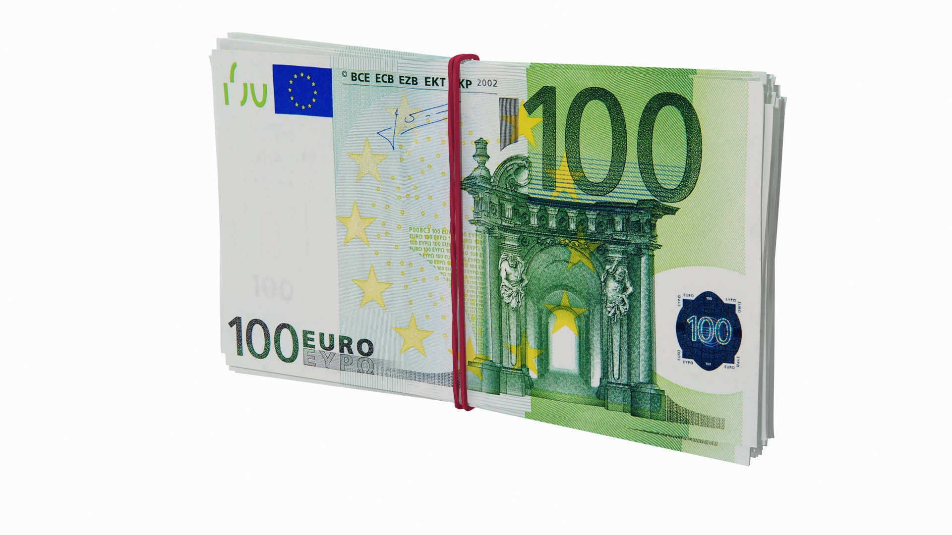 100 Euro Banknotes Bills 3D Model - TurboSquid 1449306