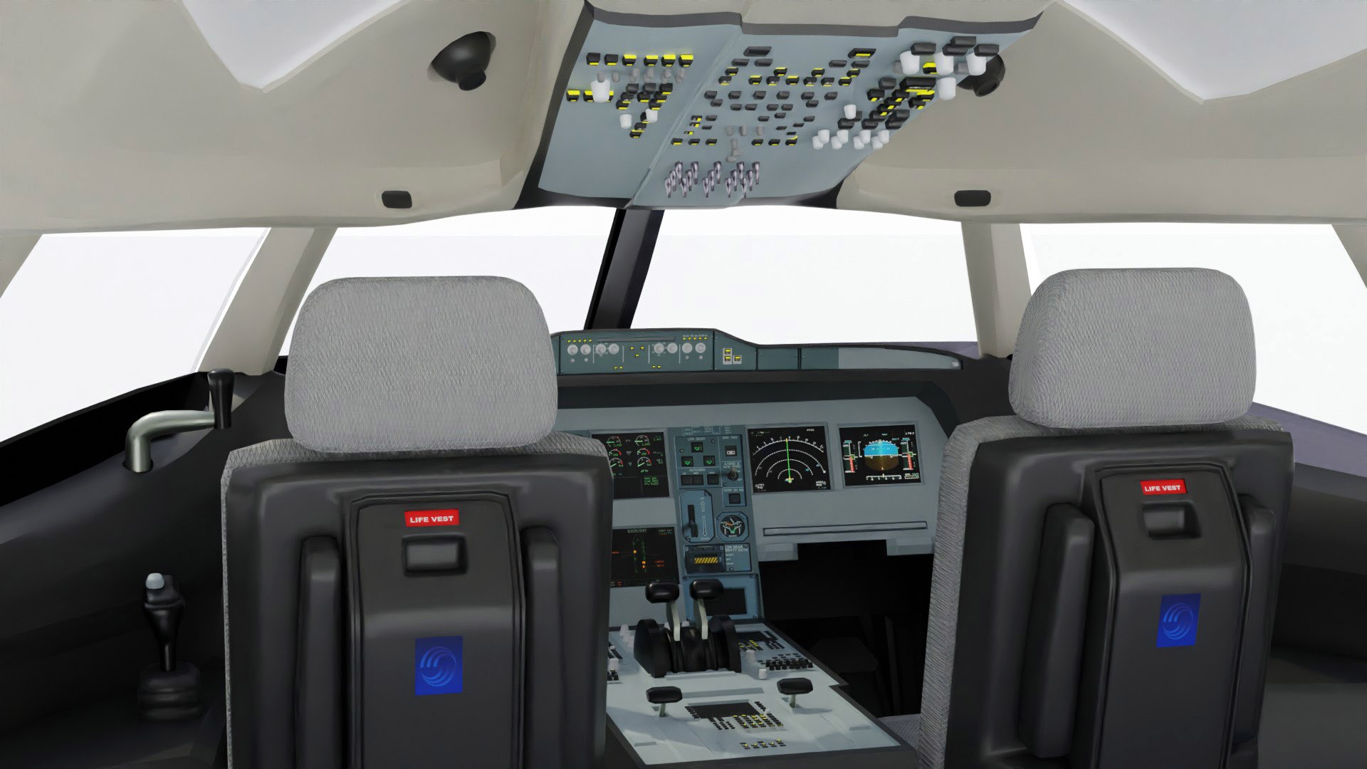Airbus 330 340 Cockpit 3d Model