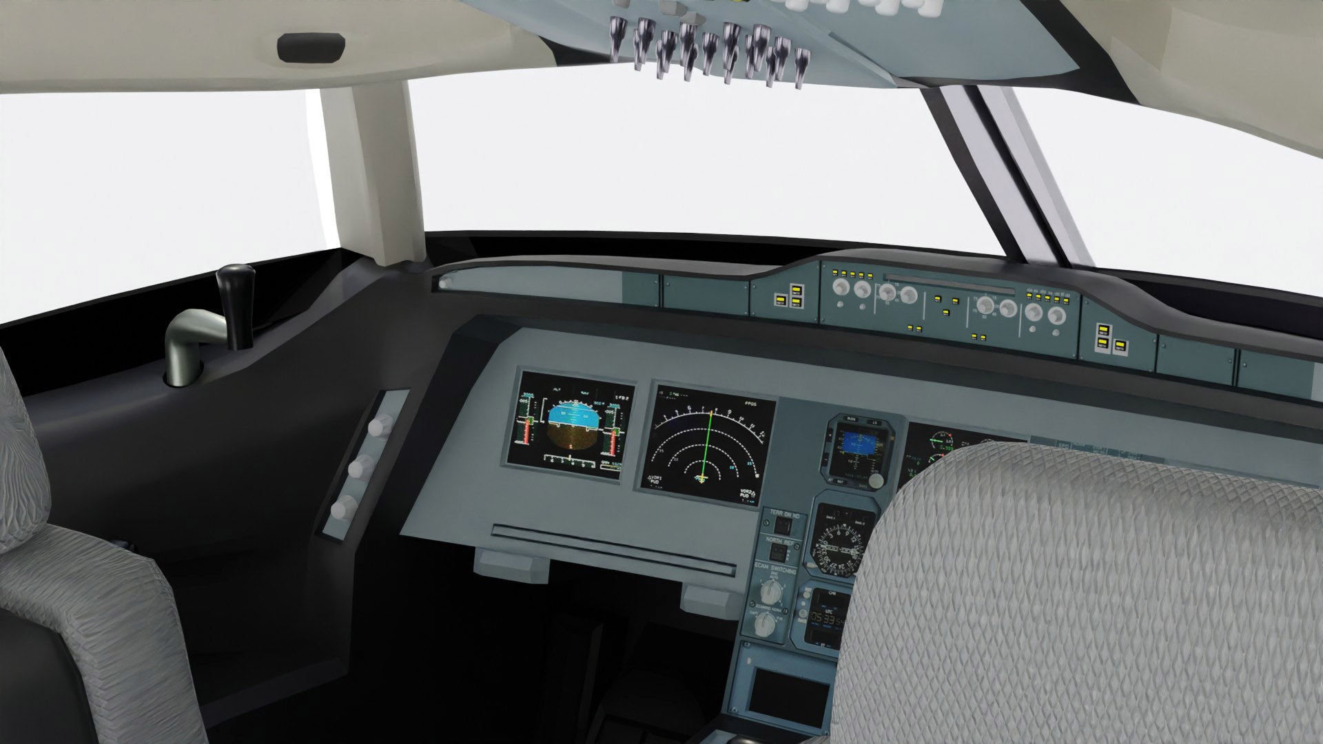 Airbus 330 340 Cockpit 3d Model