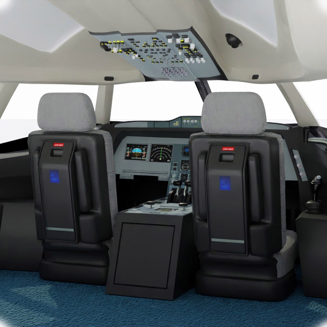 Airbus 330 340 Cockpit 3d Model