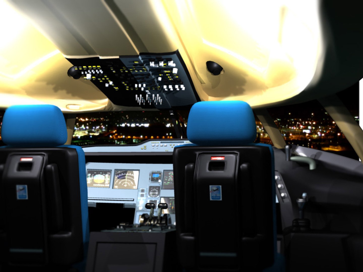 Airbus 330 340 Cockpit 3d Model