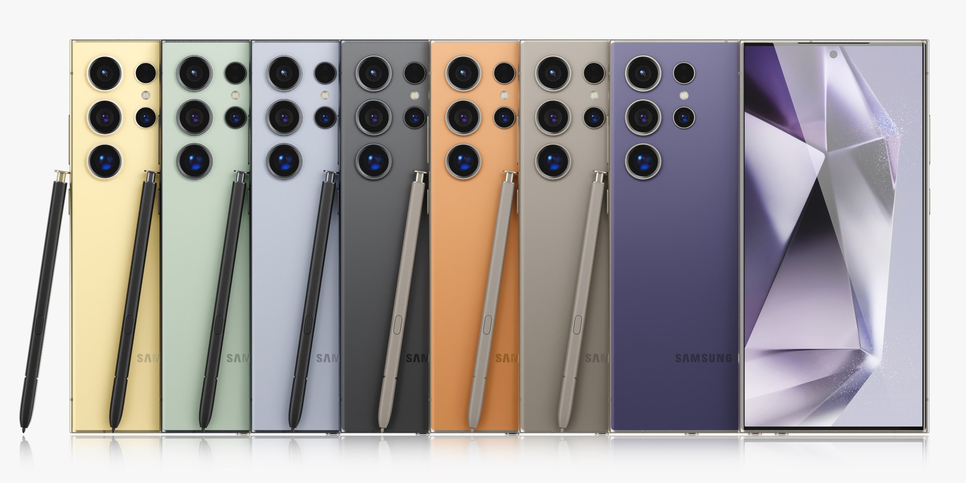 3D Samsung Galaxy S24 Ultra All Colors - TurboSquid 2189517