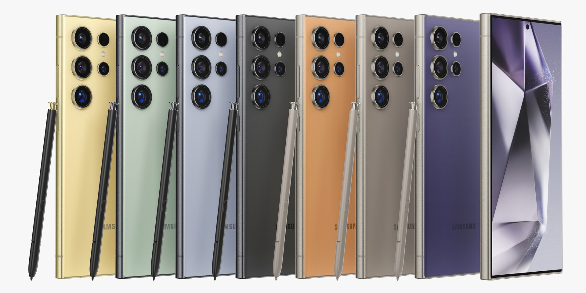 3D Samsung Galaxy S24 Ultra All Colors - TurboSquid 2189517