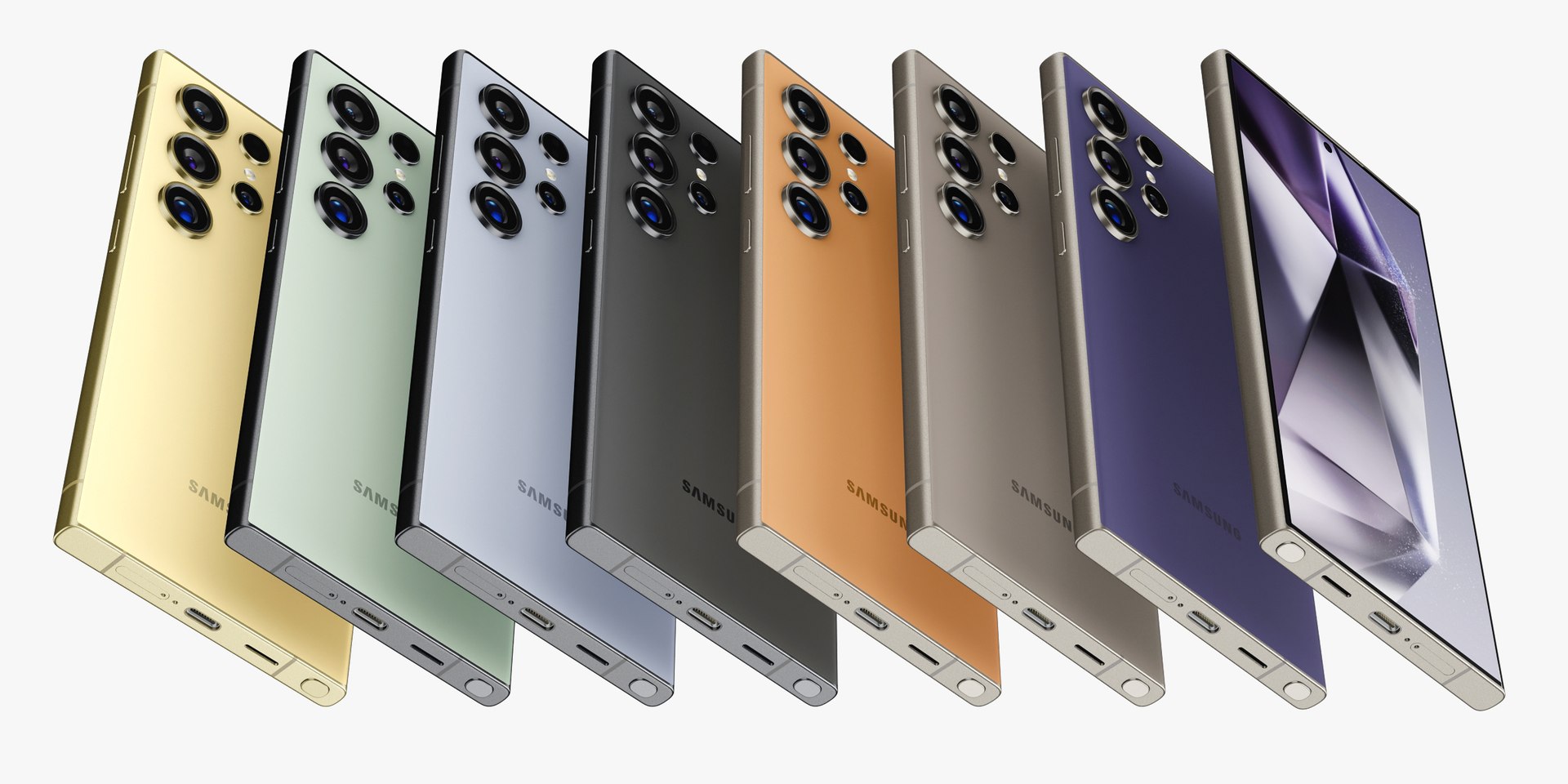 3D Samsung Galaxy S24 Ultra All Colors - TurboSquid 2189517