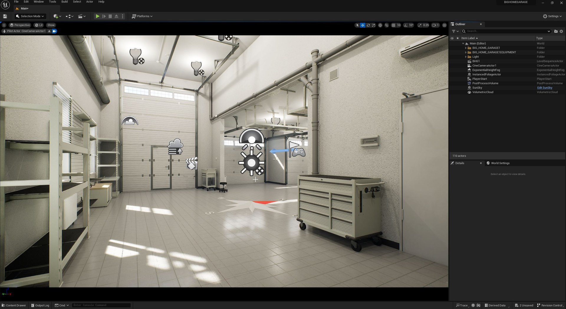 Big Home Garage Interior UE5 3D Model - TurboSquid 2159045