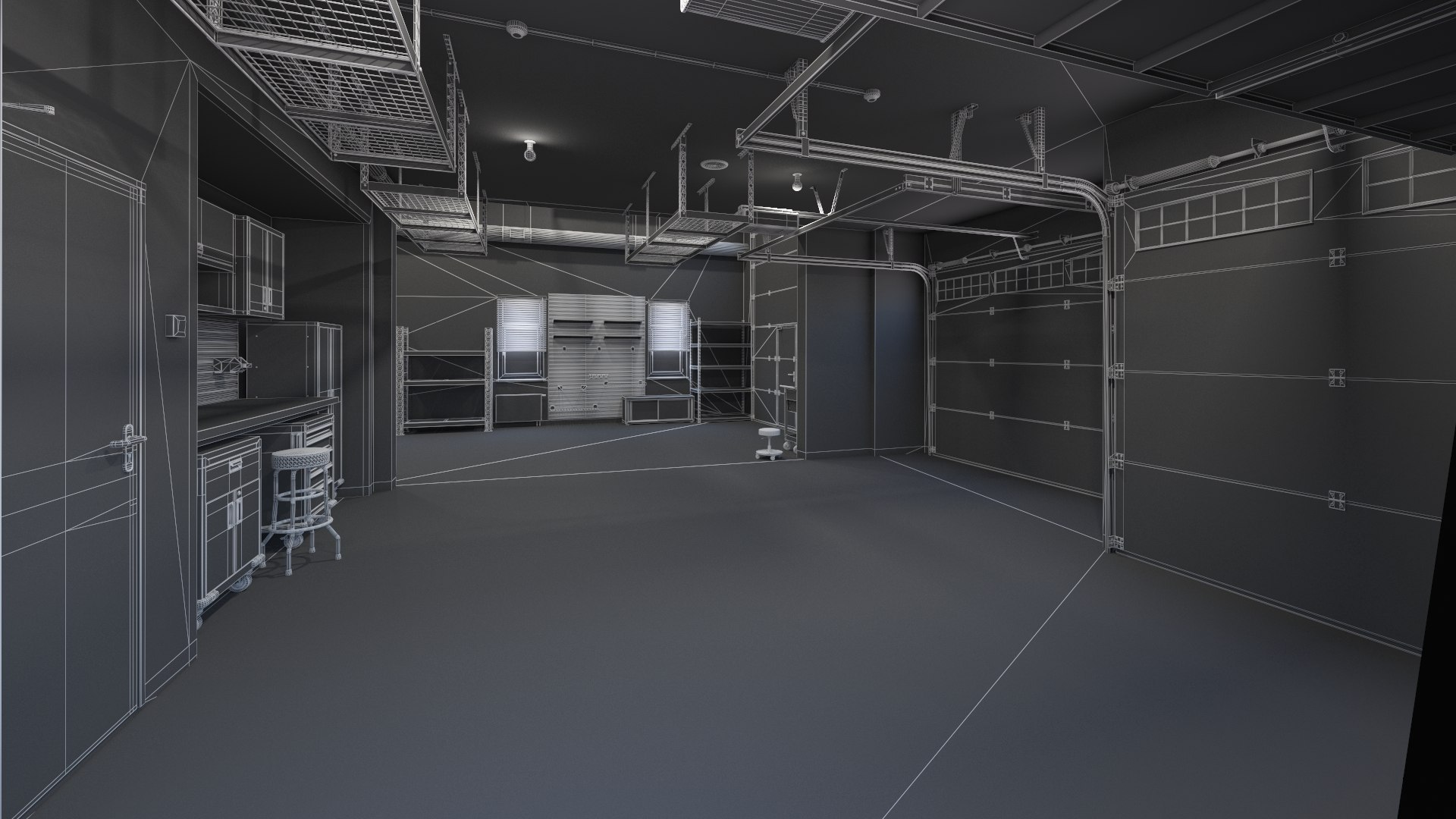 Big Home Garage Interior UE5 3D Model - TurboSquid 2159045