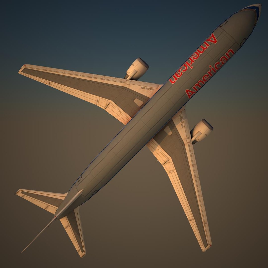 3d Boeing 767-300 Aal Model