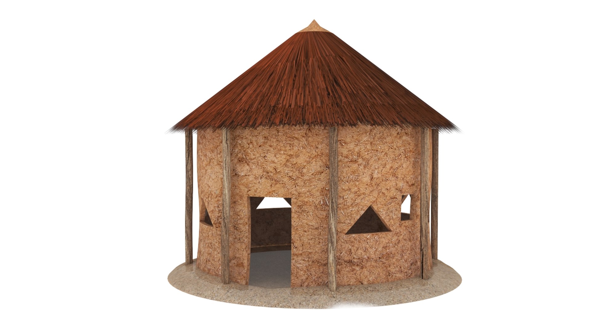 Cottage african hut 3D model - TurboSquid 1230201