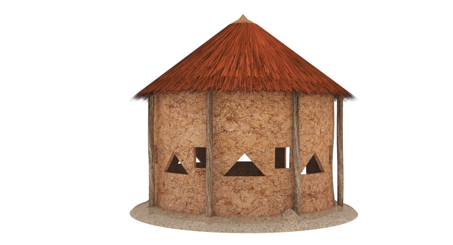 Cottage african hut 3D model - TurboSquid 1230201