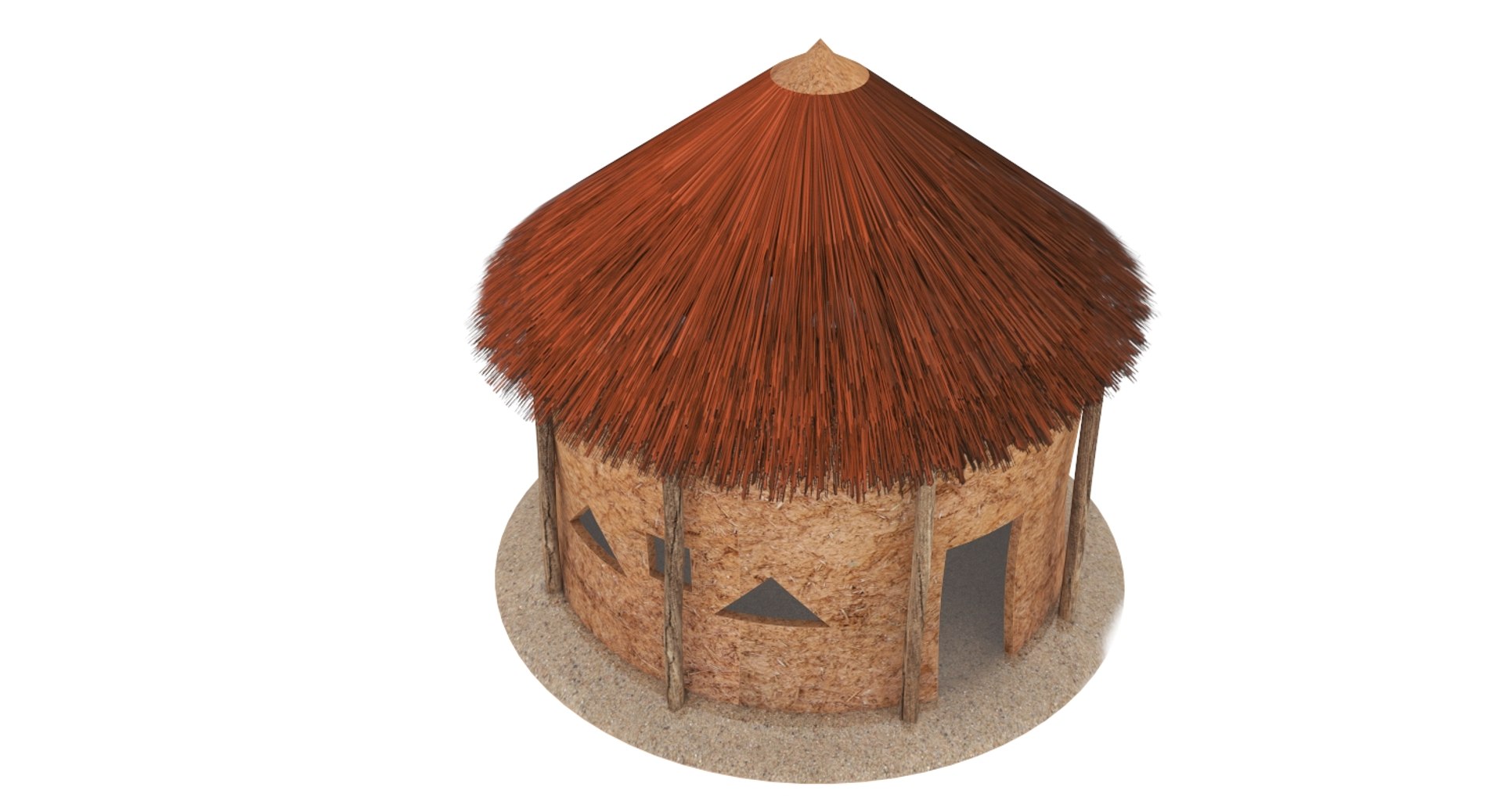 Cottage african hut 3D model - TurboSquid 1230201