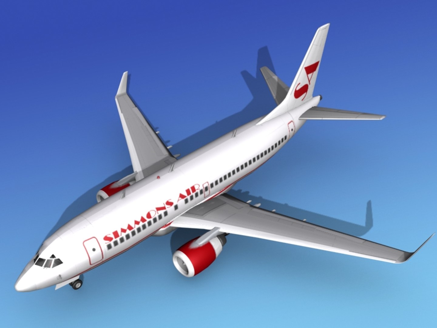 3d Boeing 737-700 737 737-700er