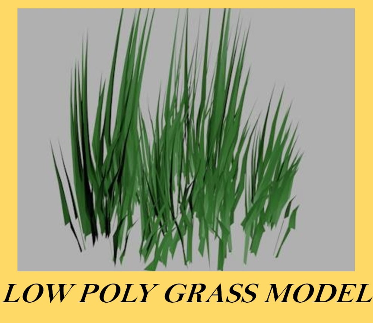 3d Model Of Grass Xml Stl