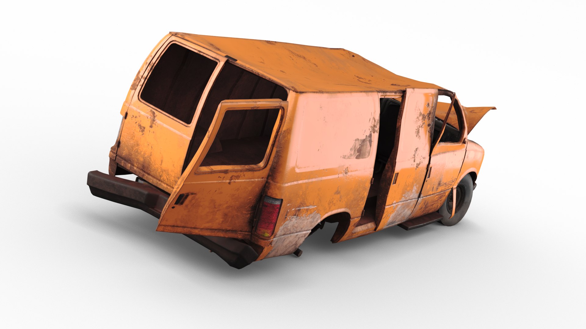 Crashed Van 02 3D Model - TurboSquid 2232506