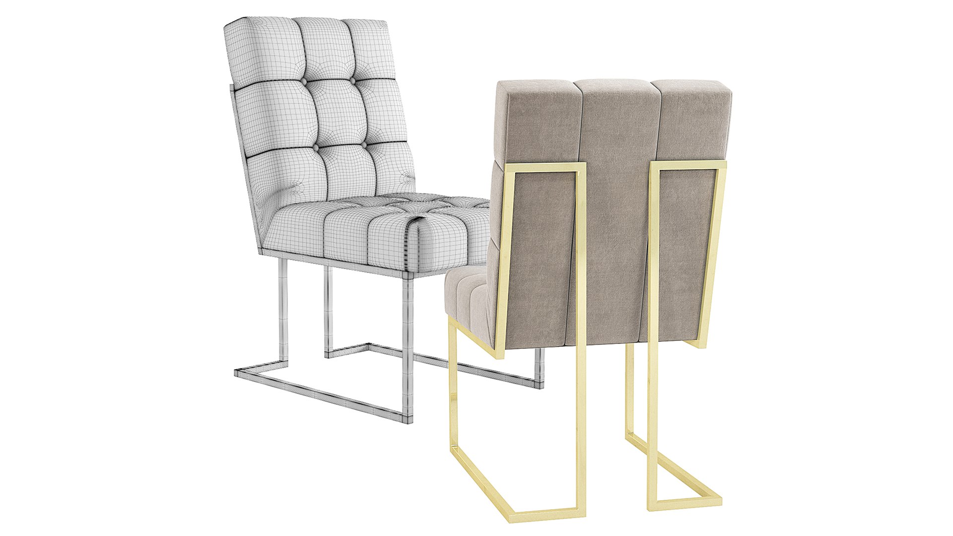3D Goldfinger Dining Chair Jonathan Adler Model - TurboSquid 1804211