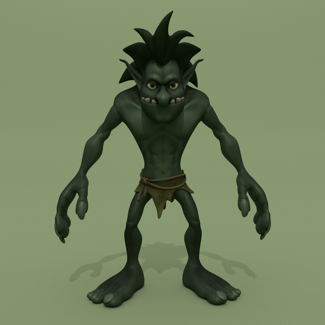 3D Cartoon Troll - TurboSquid 1159016