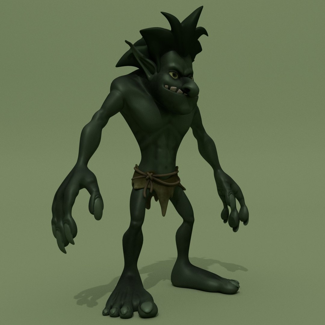 3D Cartoon Troll - TurboSquid 1159016