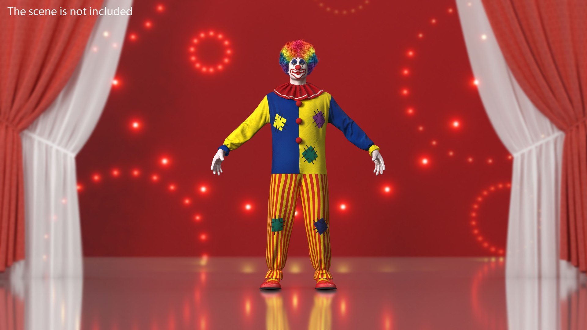 Motley clown suit model - TurboSquid 1588299