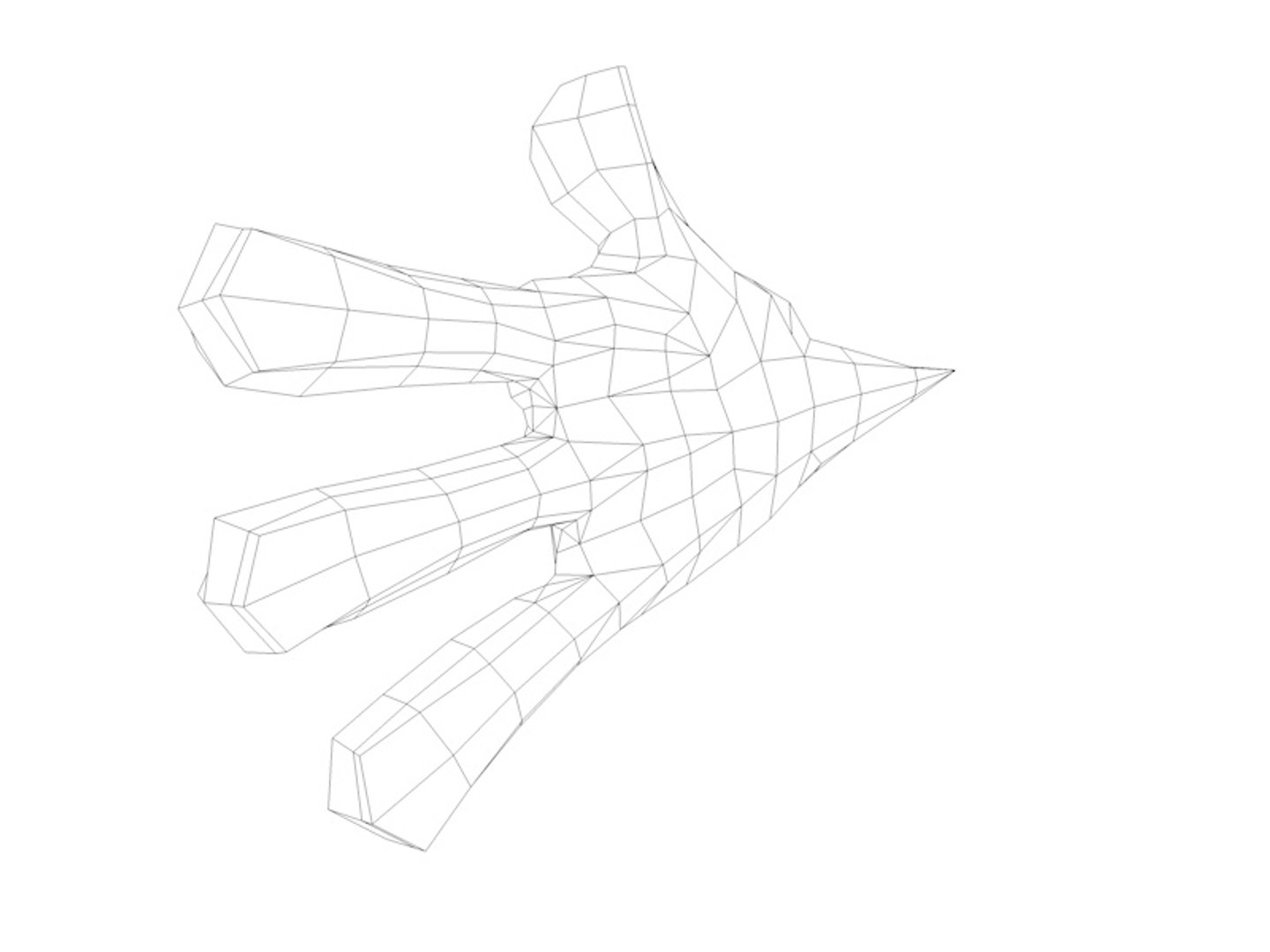 3d cartoon hand model