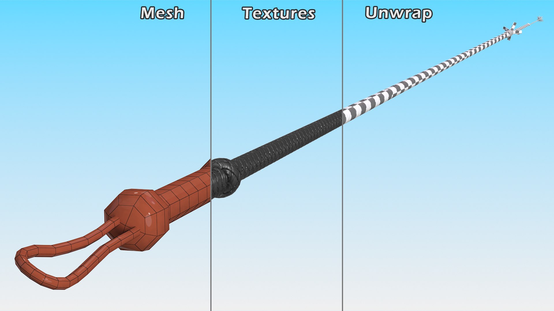 3D Black Cowboy Whip Rigged for Maya model - TurboSquid 2112354