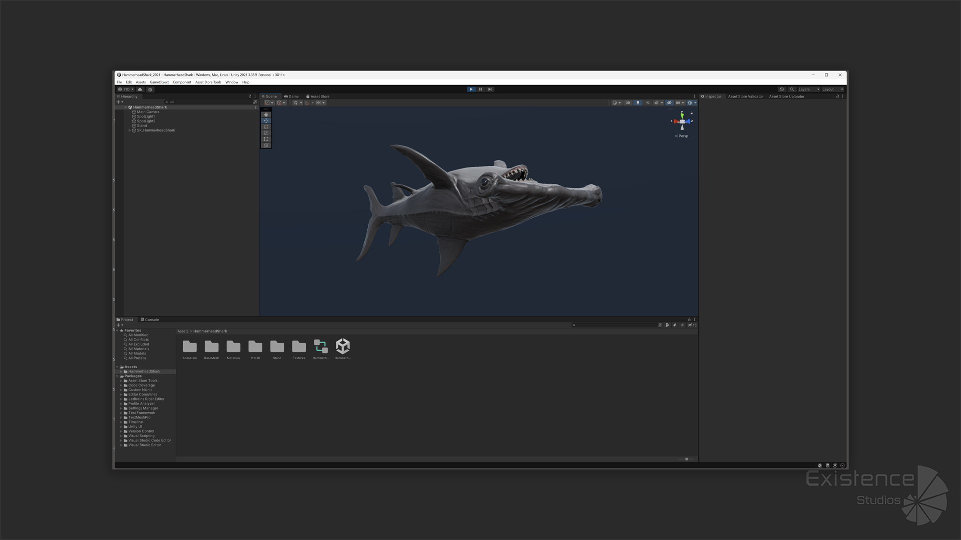 3D Hammerhead Shark - Ocean Predator - Underwater Creature - 29 ...