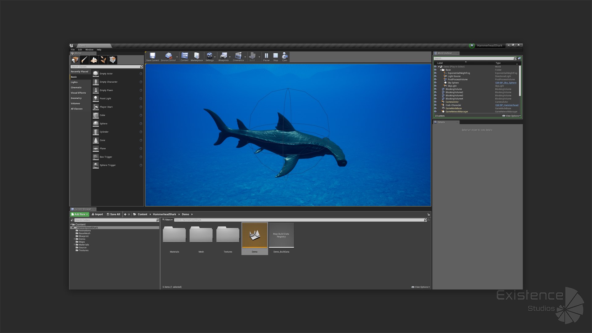 3D Hammerhead Shark - Ocean Predator - Underwater Creature - 29 ...