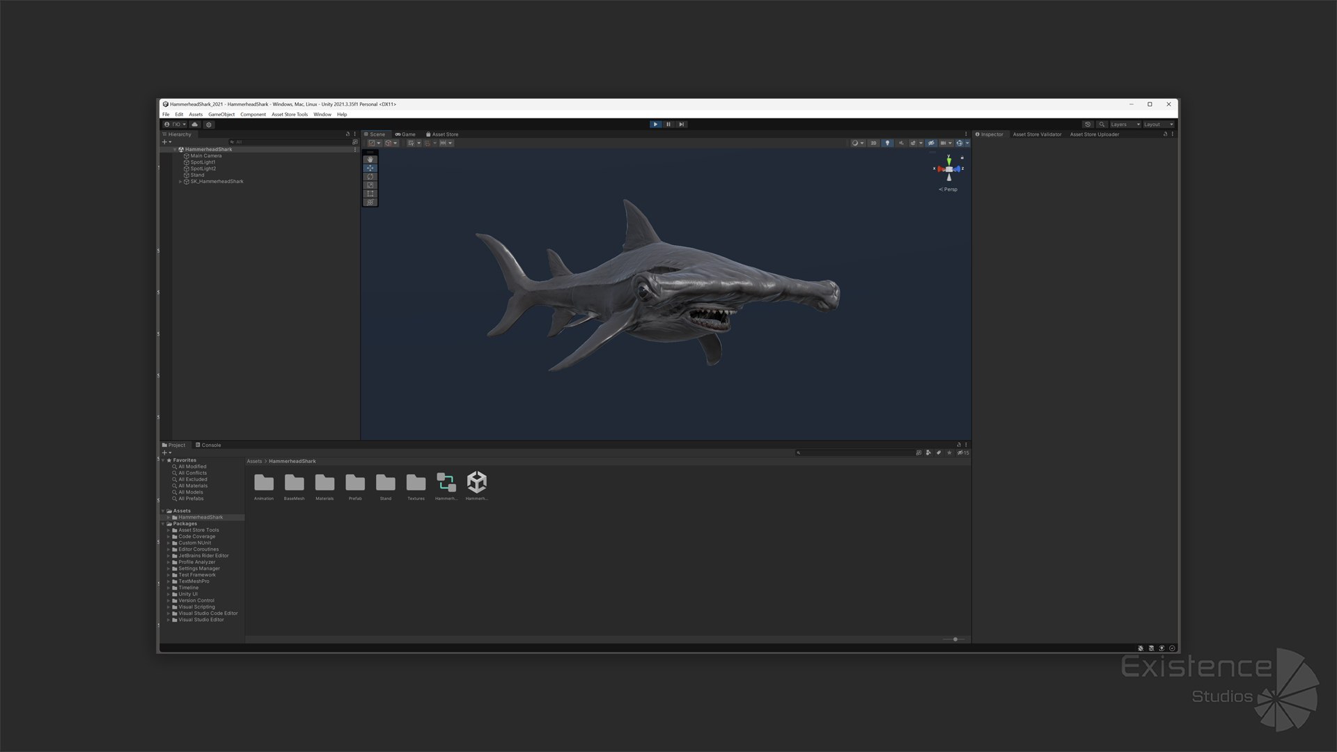 3D Hammerhead Shark - Ocean Predator - Underwater Creature - 29 ...