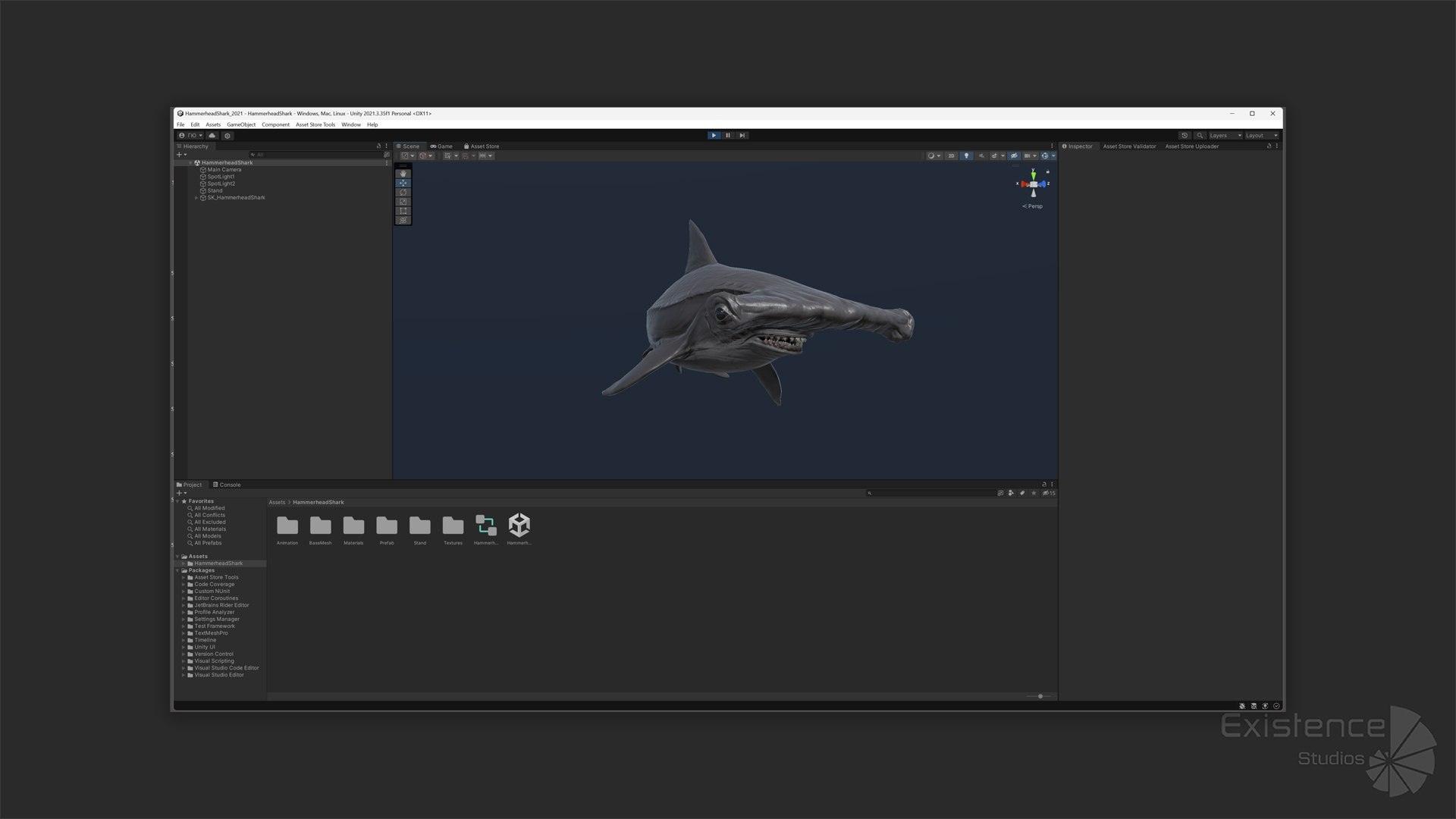 3D Hammerhead Shark - Ocean Predator - Underwater Creature - 29 ...