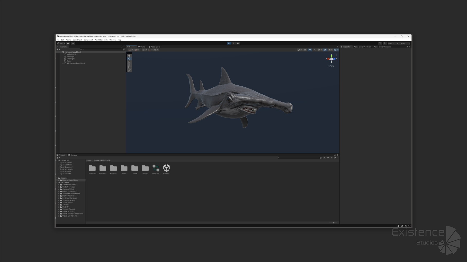 3D Hammerhead Shark - Ocean Predator - Underwater Creature - 29 ...