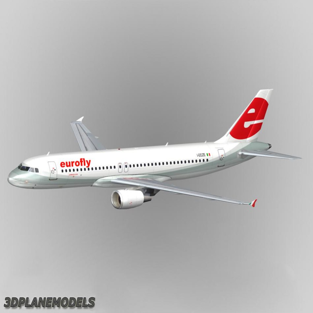 3d airbus a320 eurofly a-320 model