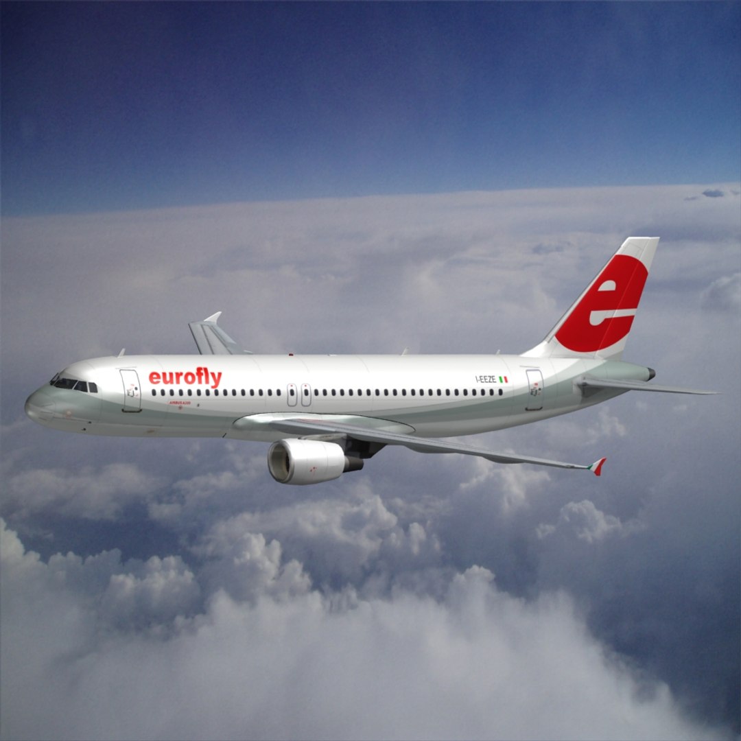 3d airbus a320 eurofly a-320 model