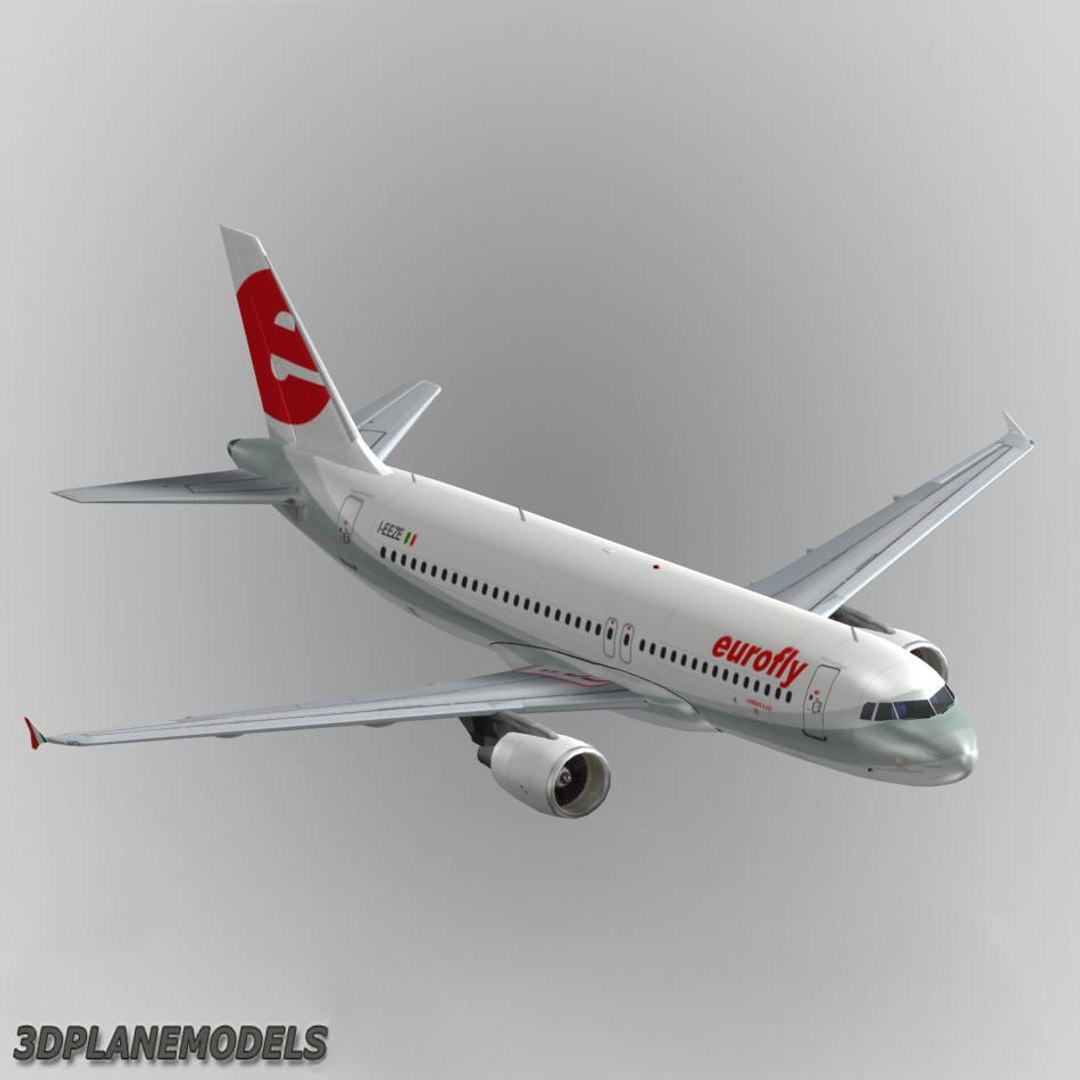 3d airbus a320 eurofly a-320 model