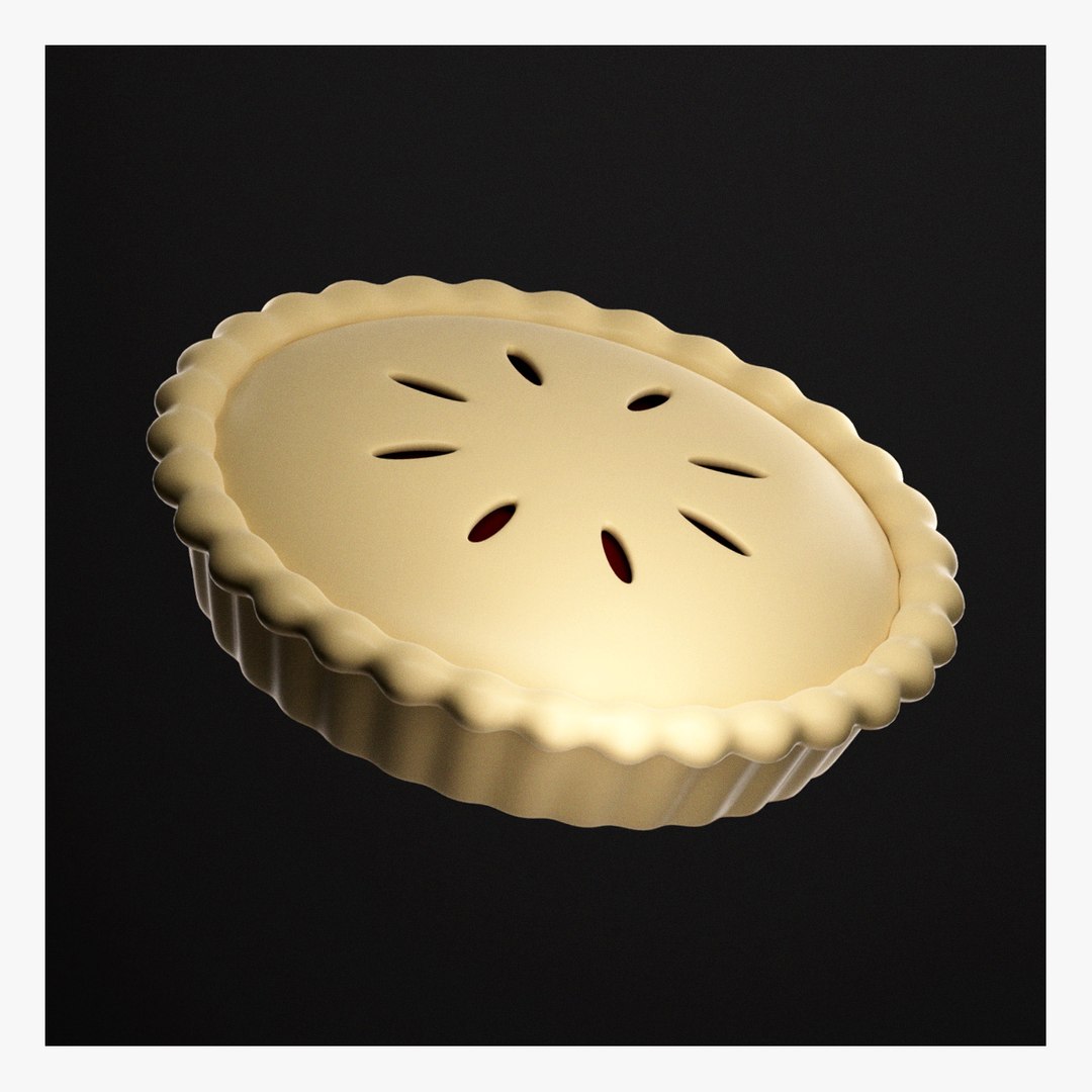 3D Model Cartoon Baked Pie - TurboSquid 2118363