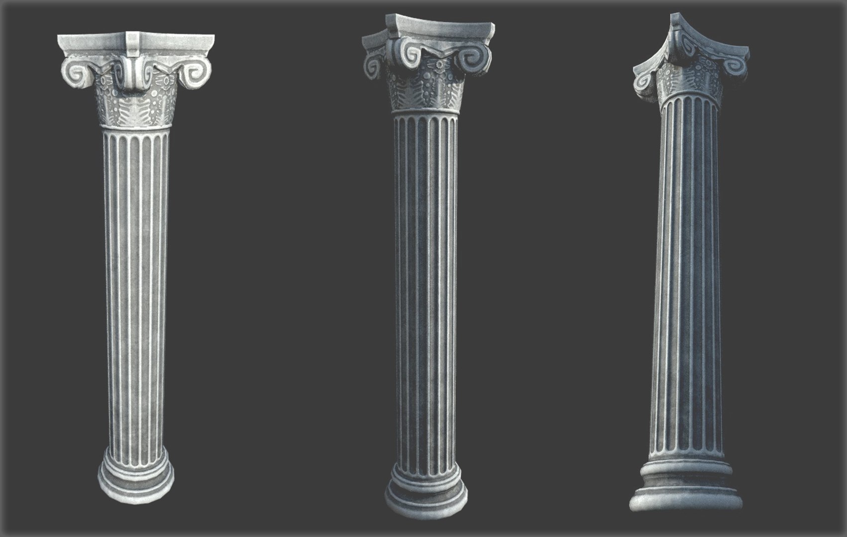 9 Columns Polys 3D Model - TurboSquid 1421438