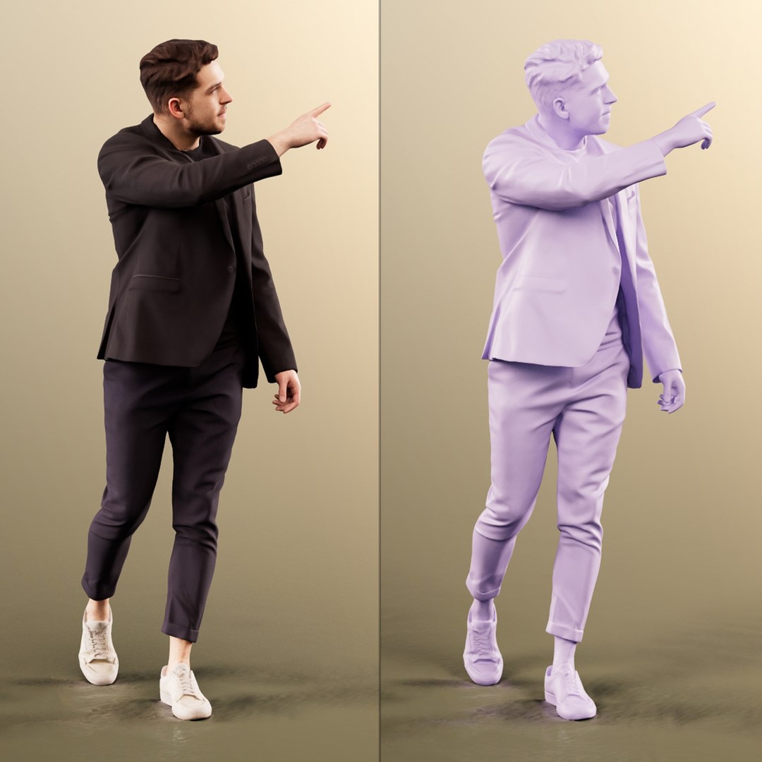 3D 11590 Kilian - Man Walking And Pointing Model - TurboSquid 1796433