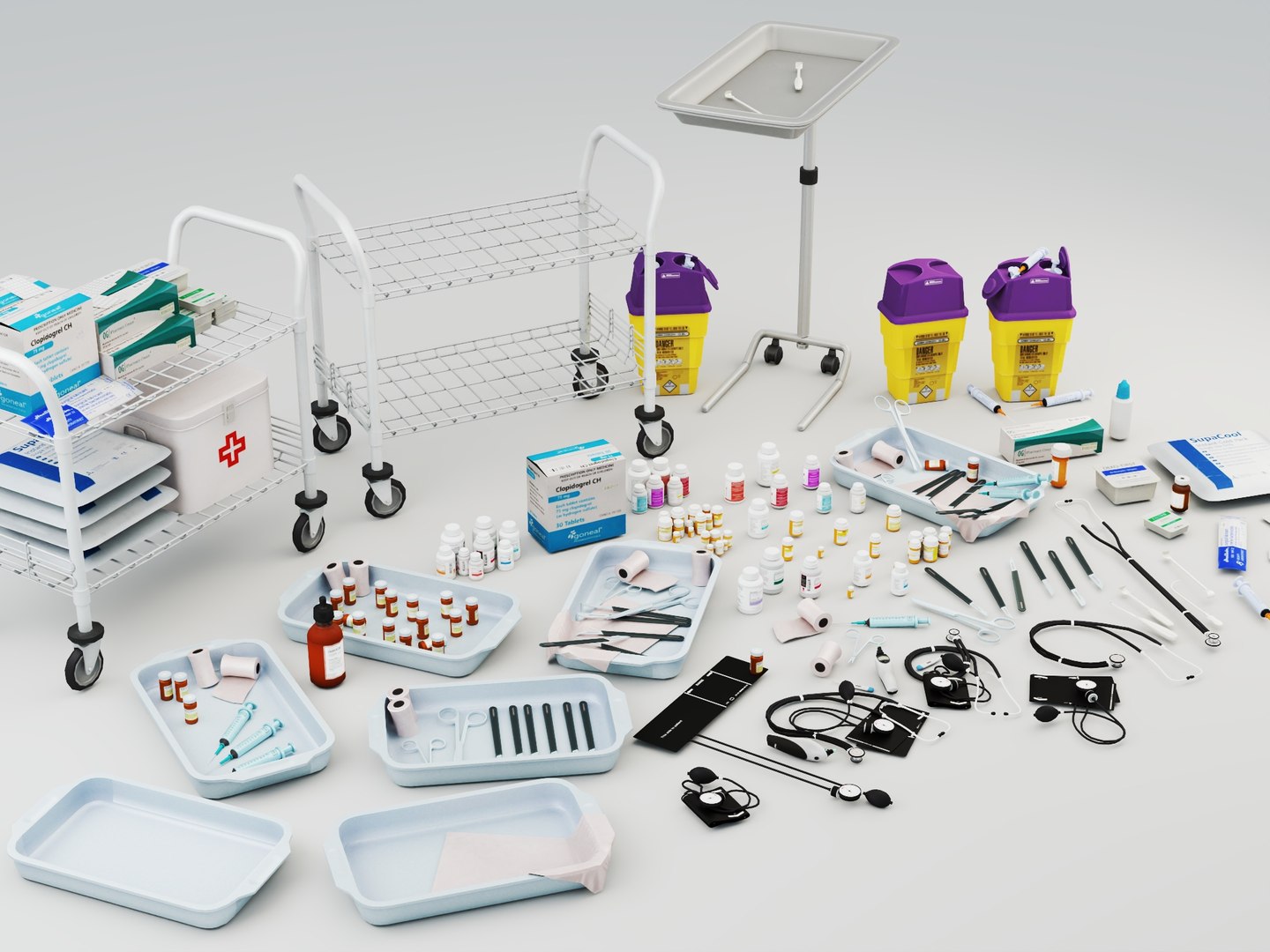 Dental Clinic Tools And Instruments Pack 3D Model - TurboSquid 2520281