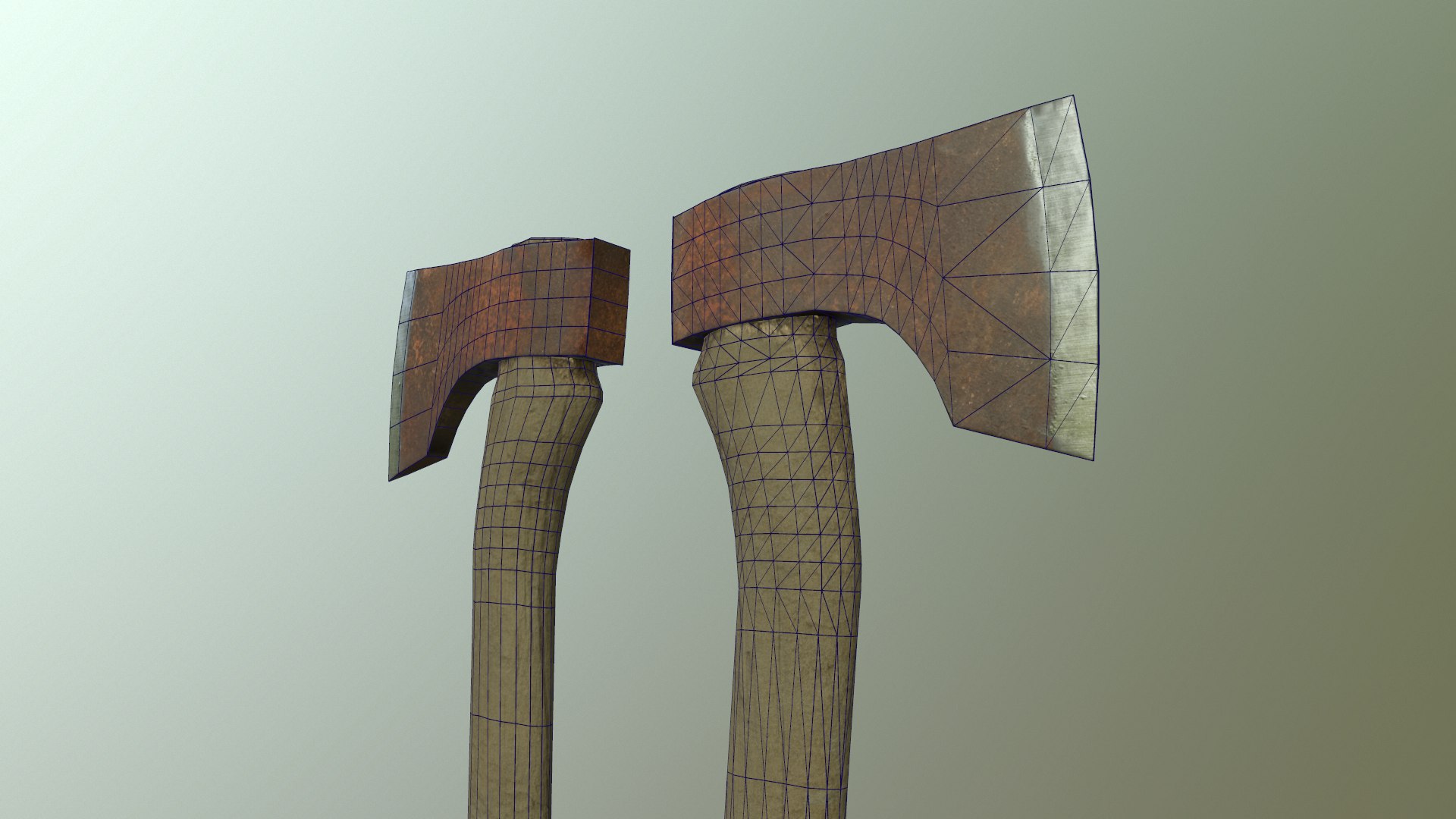 Hatchet Physically Based 3d Obj