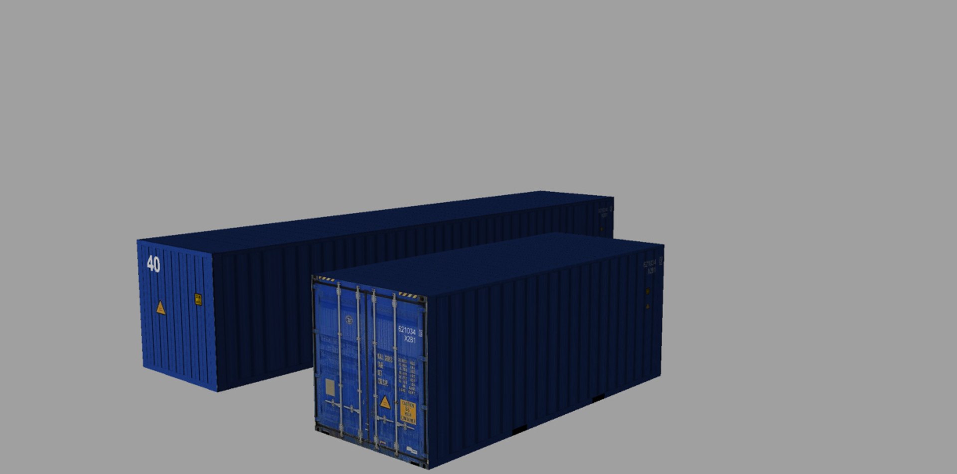 Container Teu 20ft 3d Model
