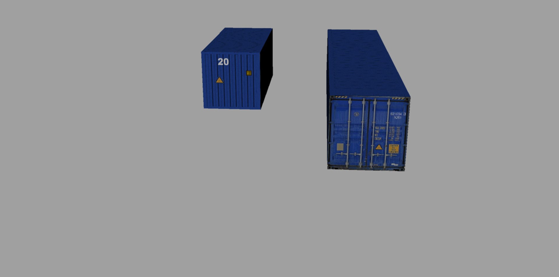 Container Teu 20ft 3d Model