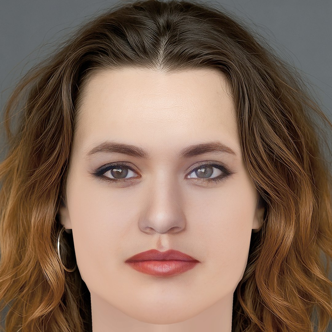 Ella Rumpf Head - No Hair - Low Poly Head For Game 3D Model ...
