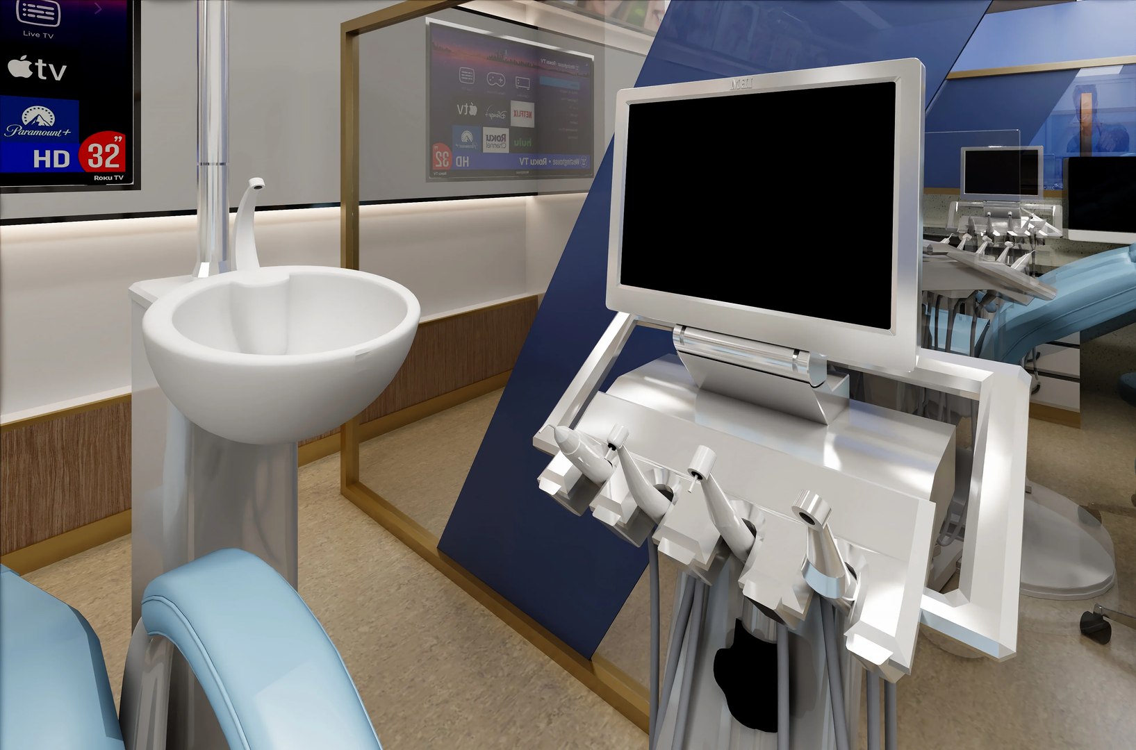 3D Model Dental Clinic Reception Design - TurboSquid 2225664