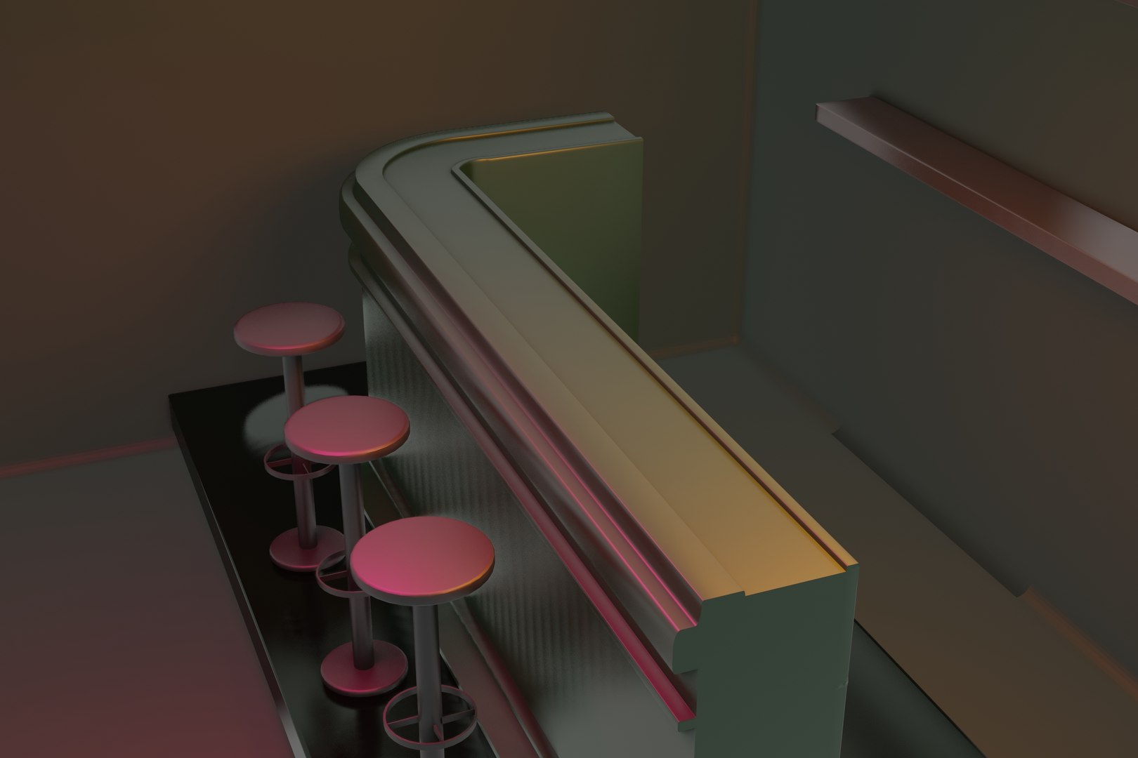 Kitchen Bar Cafe Isometric 3D Model - TurboSquid 2243844