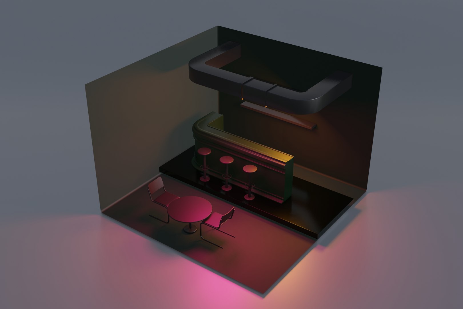 Kitchen Bar Cafe Isometric 3D Model - TurboSquid 2243844