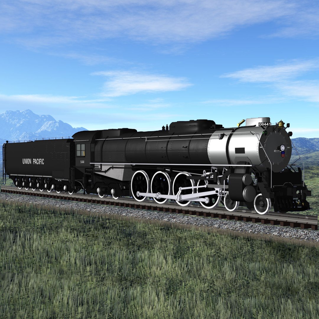 3d Steam Locomotive Fef-4-8-4 Train Model