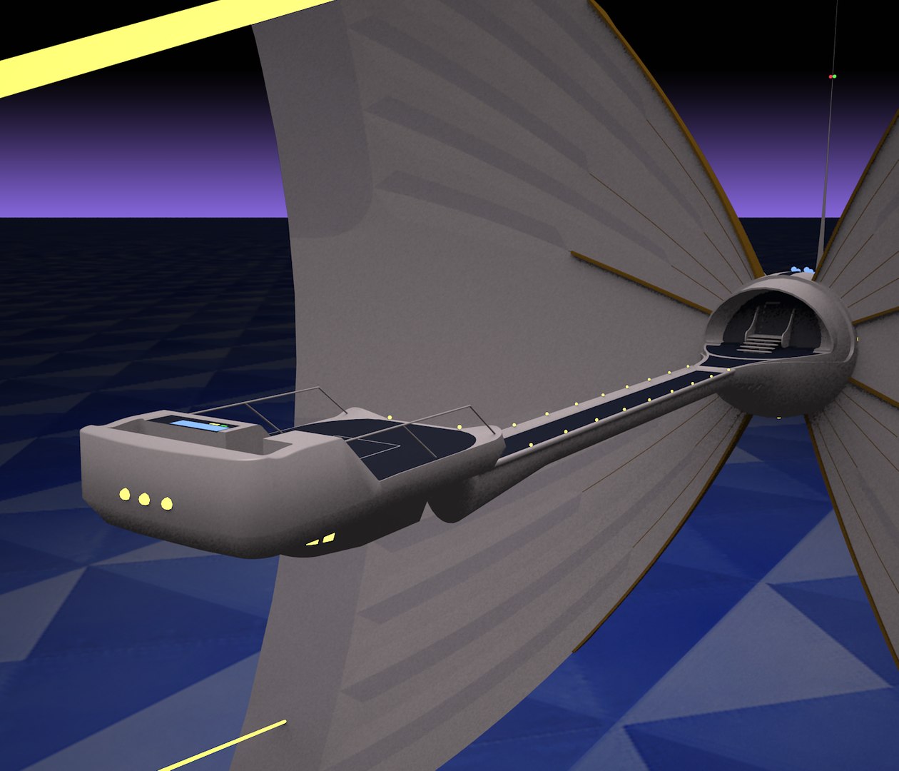 Solar Ship Tron 1982 3ds