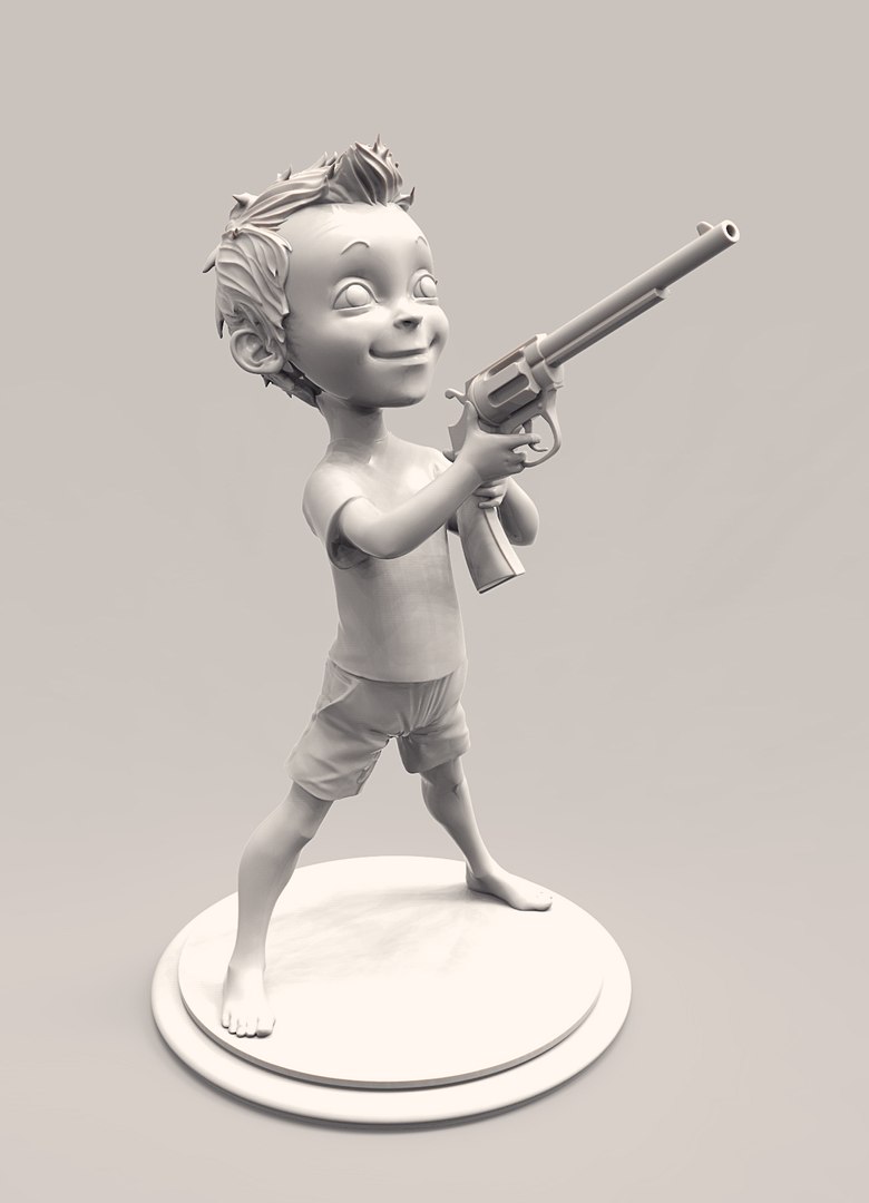 gun boy 3d model