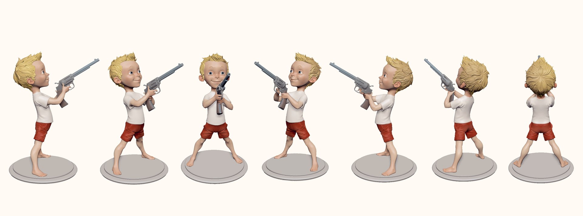 gun boy 3d model