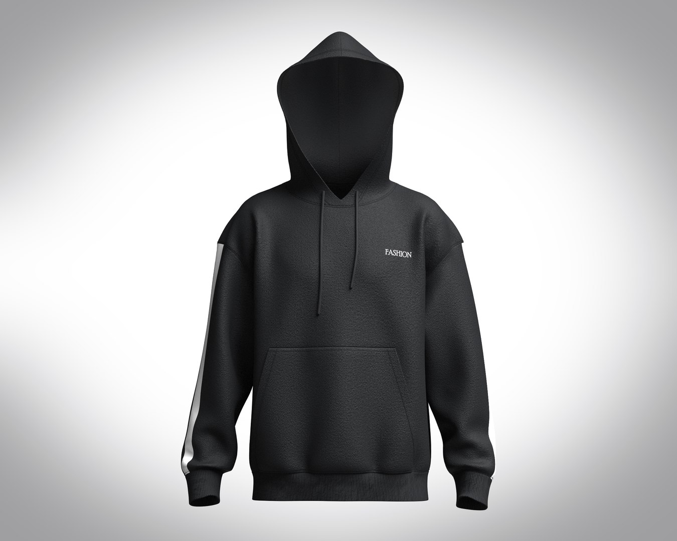 Mens Black Hoodie 3D Model - TurboSquid 2138204