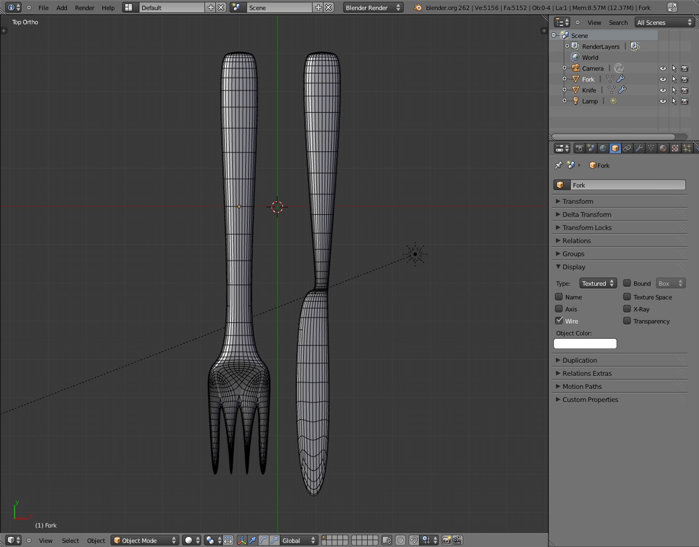 Free Simple Knife Fork 3d Model